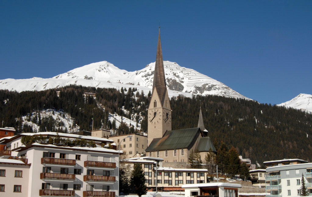 Davos, ville du canton des Grisons en suisse alémanique